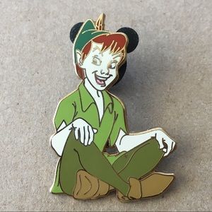 Disney | Jewelry | Disney Sitting Peter Pan Enamel Pin | Poshmark